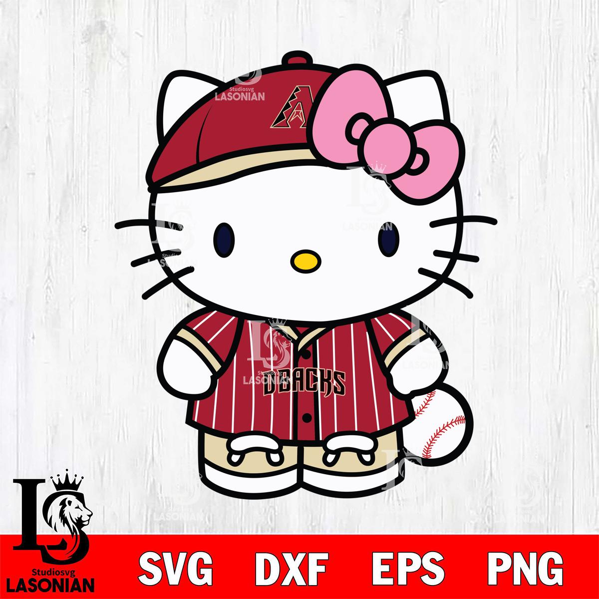 Arizona Diamondbacks Hello Kitty Pink Bow – lasoniansvg