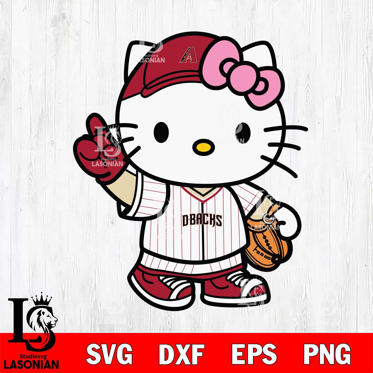 Arizona Diamondbacks Pink Hello Kitty Baseball – lasoniansvg