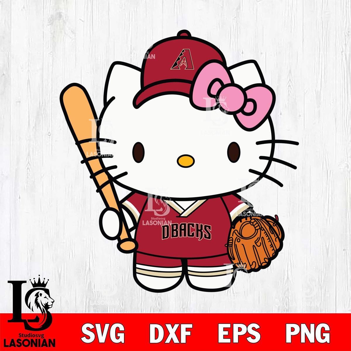 Arizona Diamondbacks Pink Hello Kitty Cute – lasoniansvg