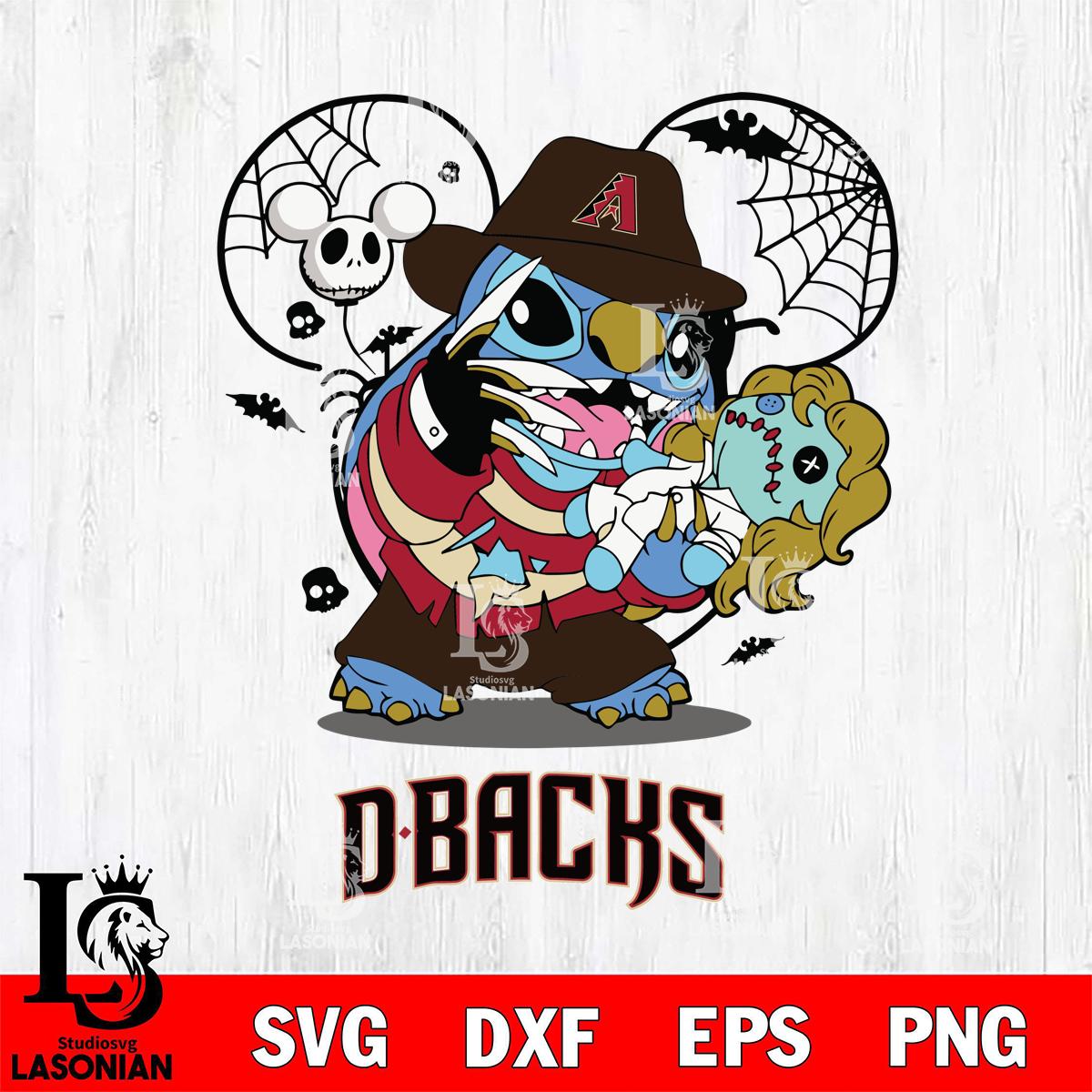 Arizona Diamondbacks Stitch Freddy Krueger Halloween – lasoniansvg
