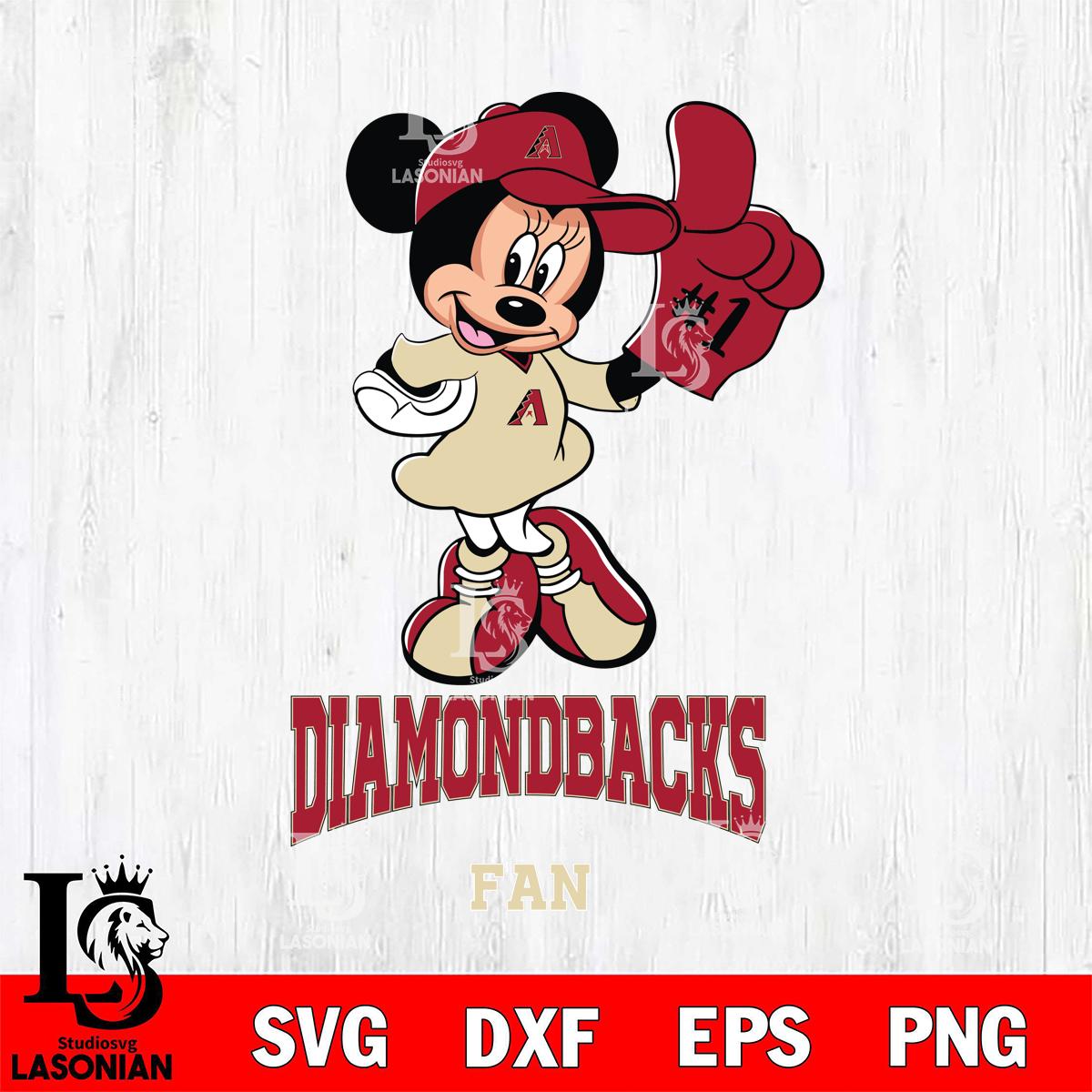 Arizona Diamondbacks #1 Fan Minnie Mouse – lasoniansvg