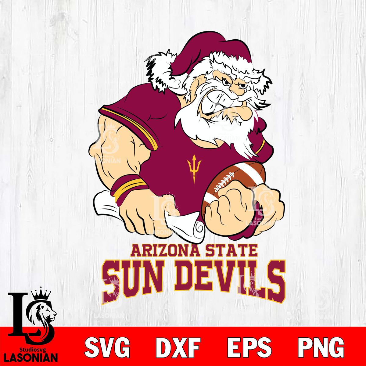 Arizona State Sun Devils Santa Claus Angry – lasoniansvg