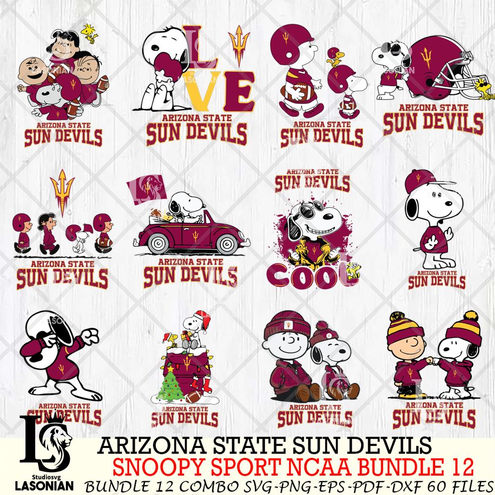 Arizona State Sun Devils Snoopy NCAA Bundle 12 SVG – lasoniansvg
