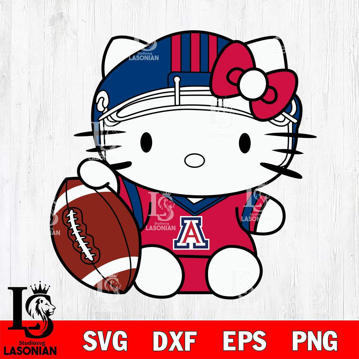 Arizona Wildcats Cute Hello Kitty Football 5 – lasoniansvg