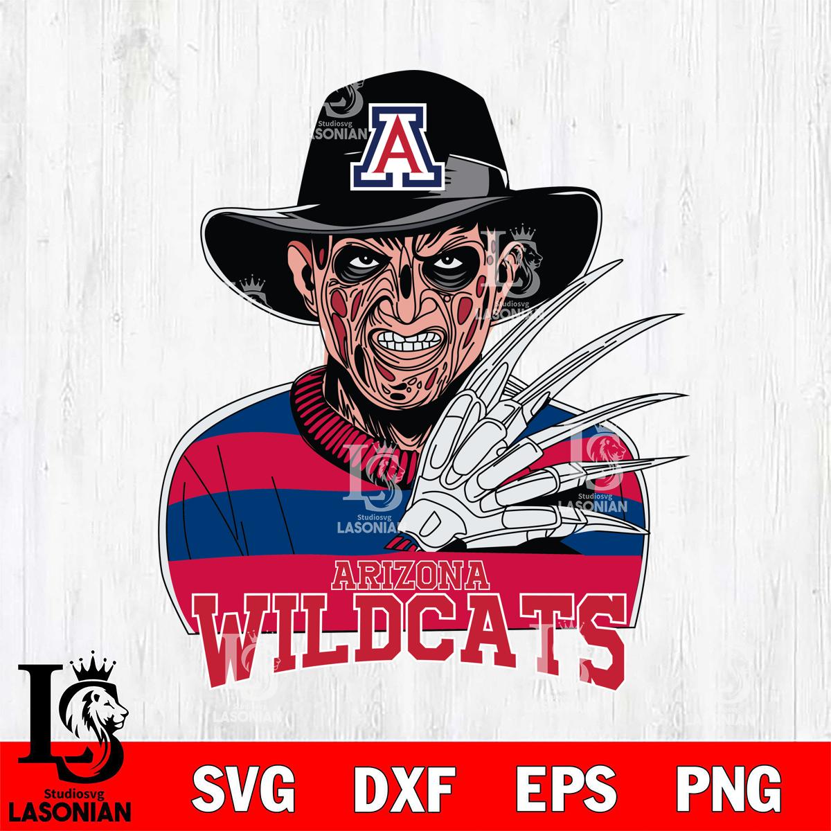 Arizona Wildcats Freddy Krueger Horror Halloween – lasoniansvg