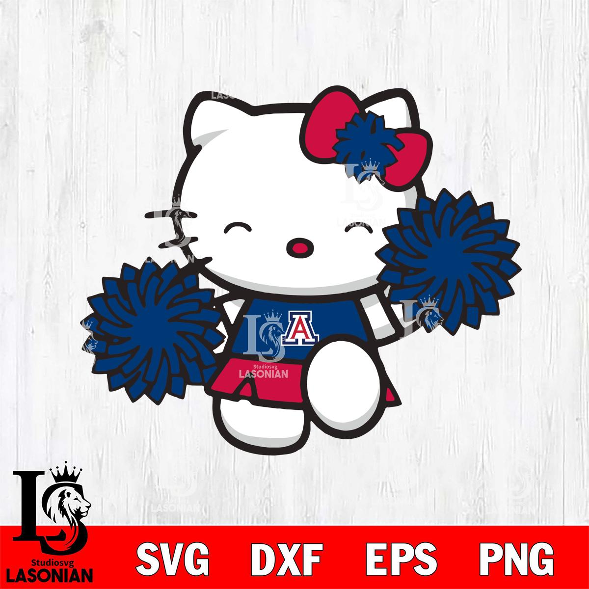 Arizona Wildcats Hello Kitty Cheerleader – lasoniansvg