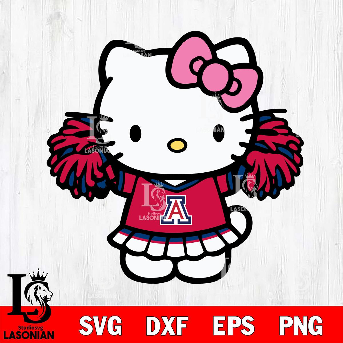 Arizona Wildcats Hello Kitty Cheerleader 3 – lasoniansvg