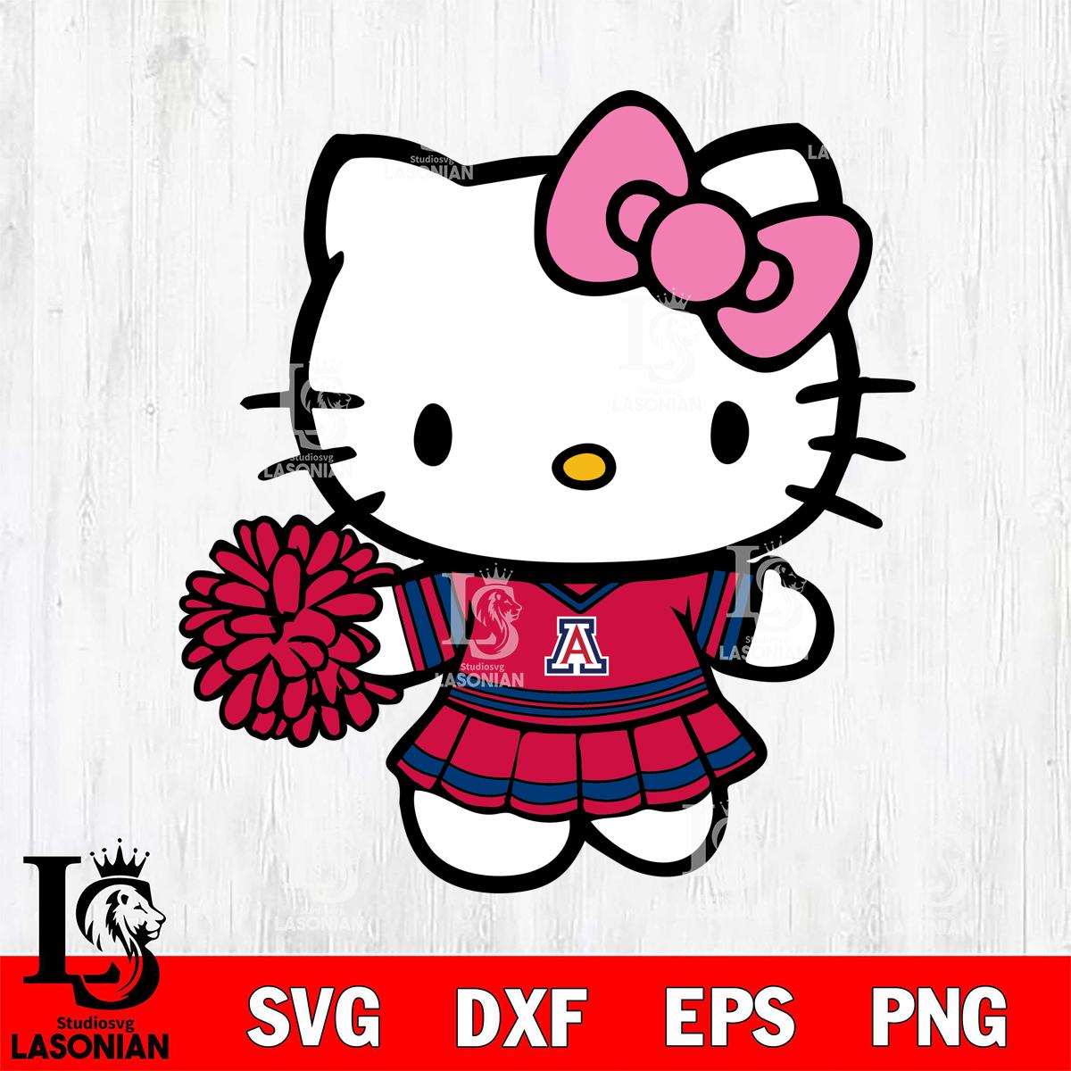 Arizona Wildcats Hello Kitty Cheerleader 8 – lasoniansvg