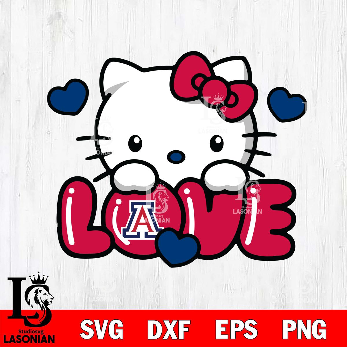 Arizona Wildcats Hello Kitty Love – lasoniansvg