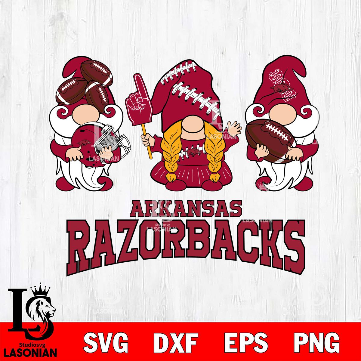 Arkansas Razorbacks 3 Gnomes Football – lasoniansvg