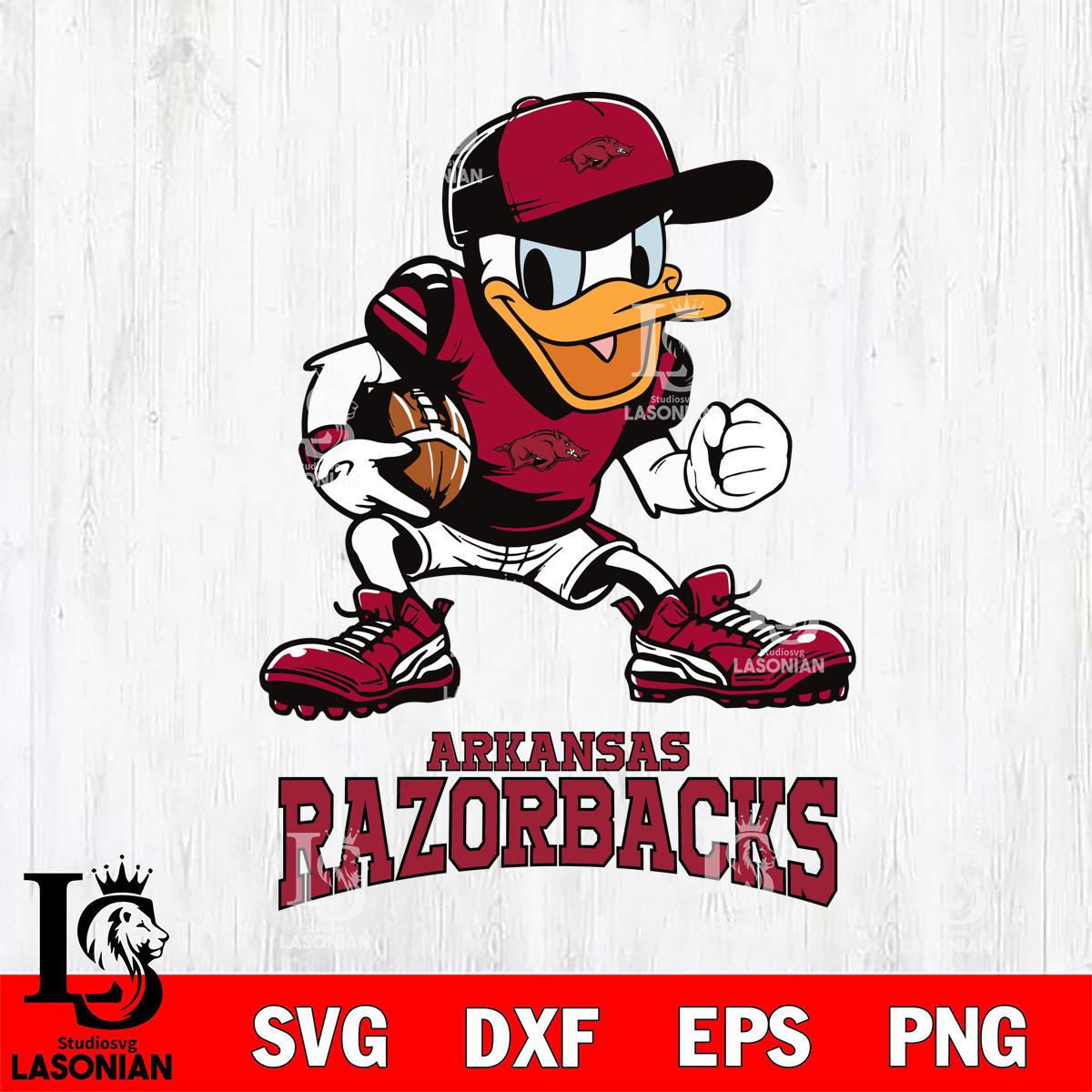 Arkansas Razorbacks Donal Duck Disney – lasoniansvg