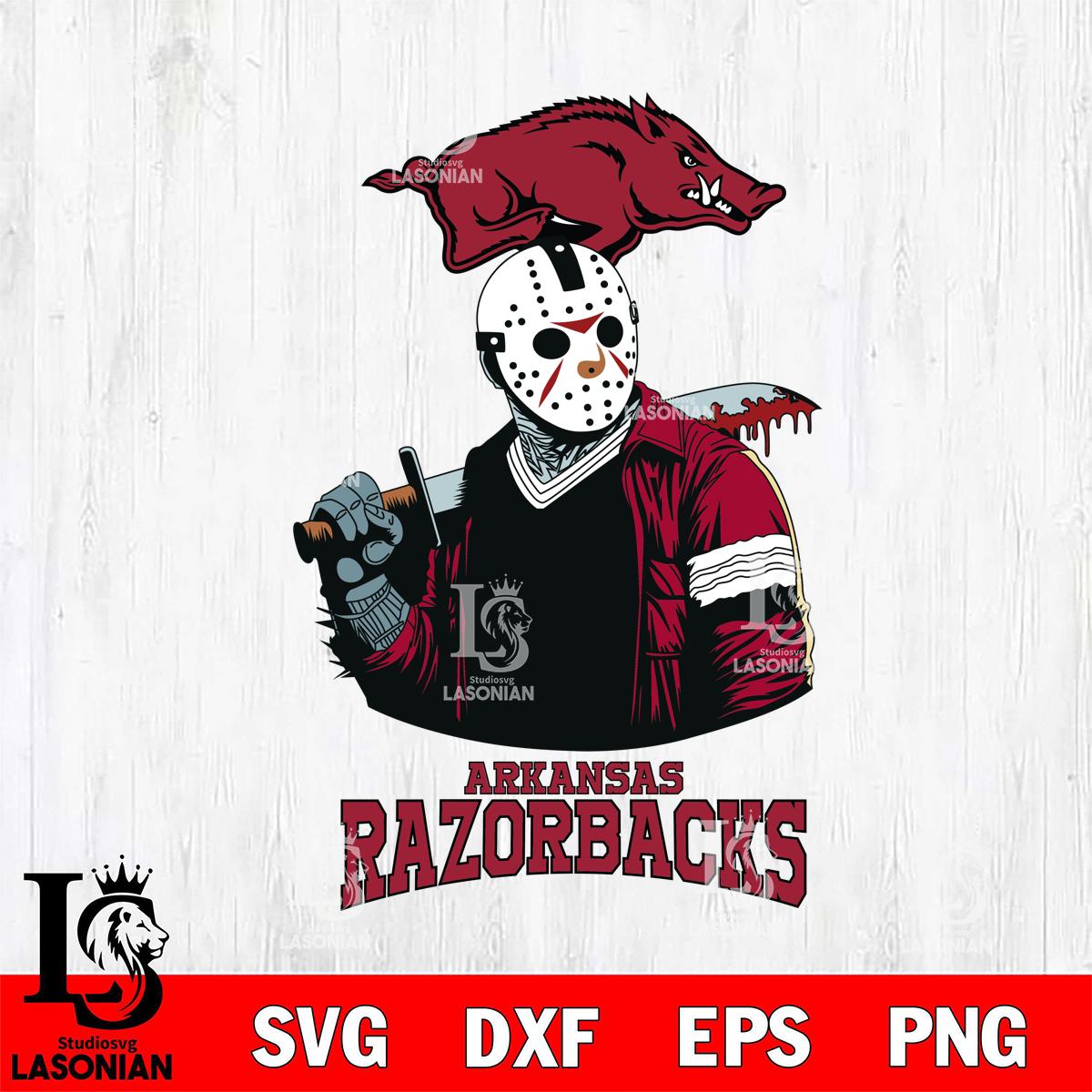 Arkansas Razorbacks Jason Voorhees 10 – lasoniansvg