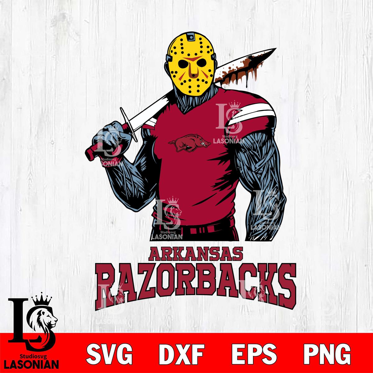 Arkansas Razorbacks Jason Voorhees 7 – lasoniansvg