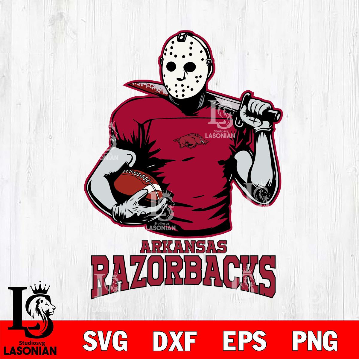 Arkansas Razorbacks Jason Voorhees 9 – lasoniansvg
