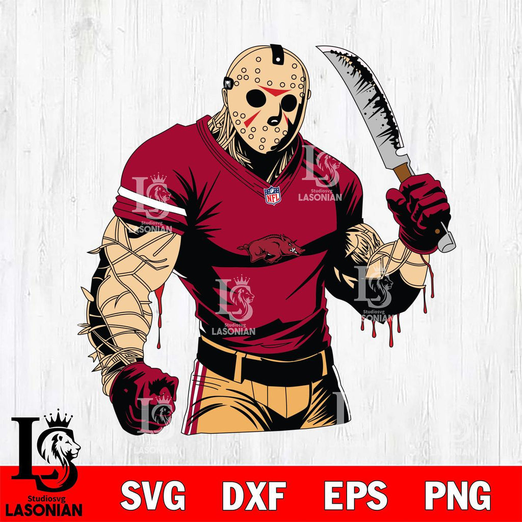 Arkansas Razorbacks Jason Voorhees Horror 8 – lasoniansvg