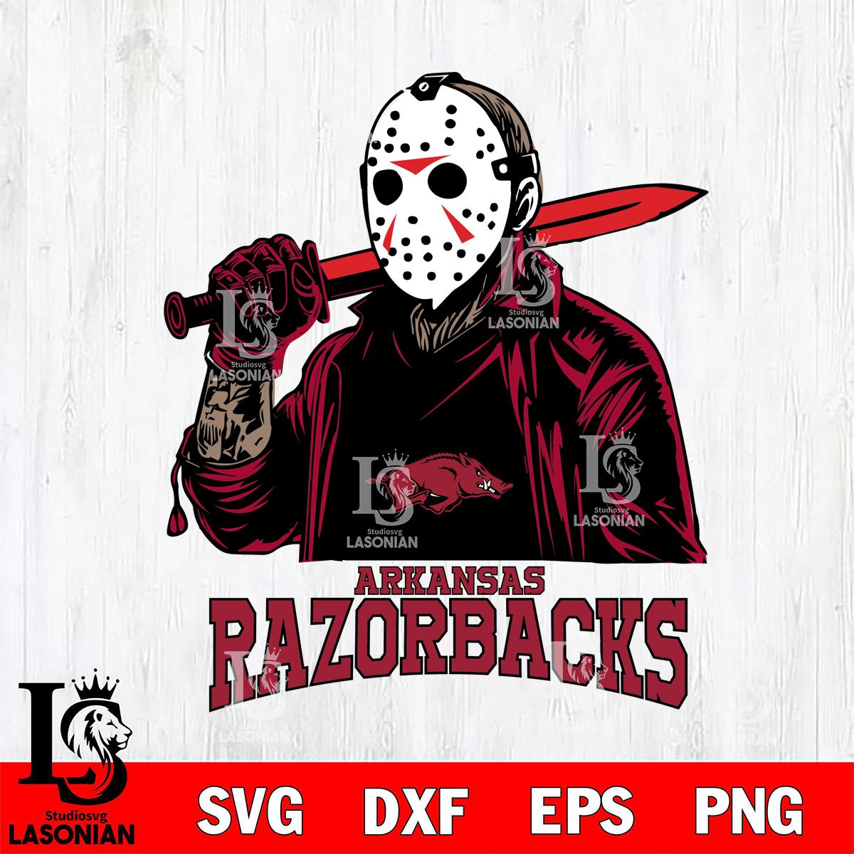 Arkansas Razorbacks Jason Voorhees Horror Halloween – lasoniansvg