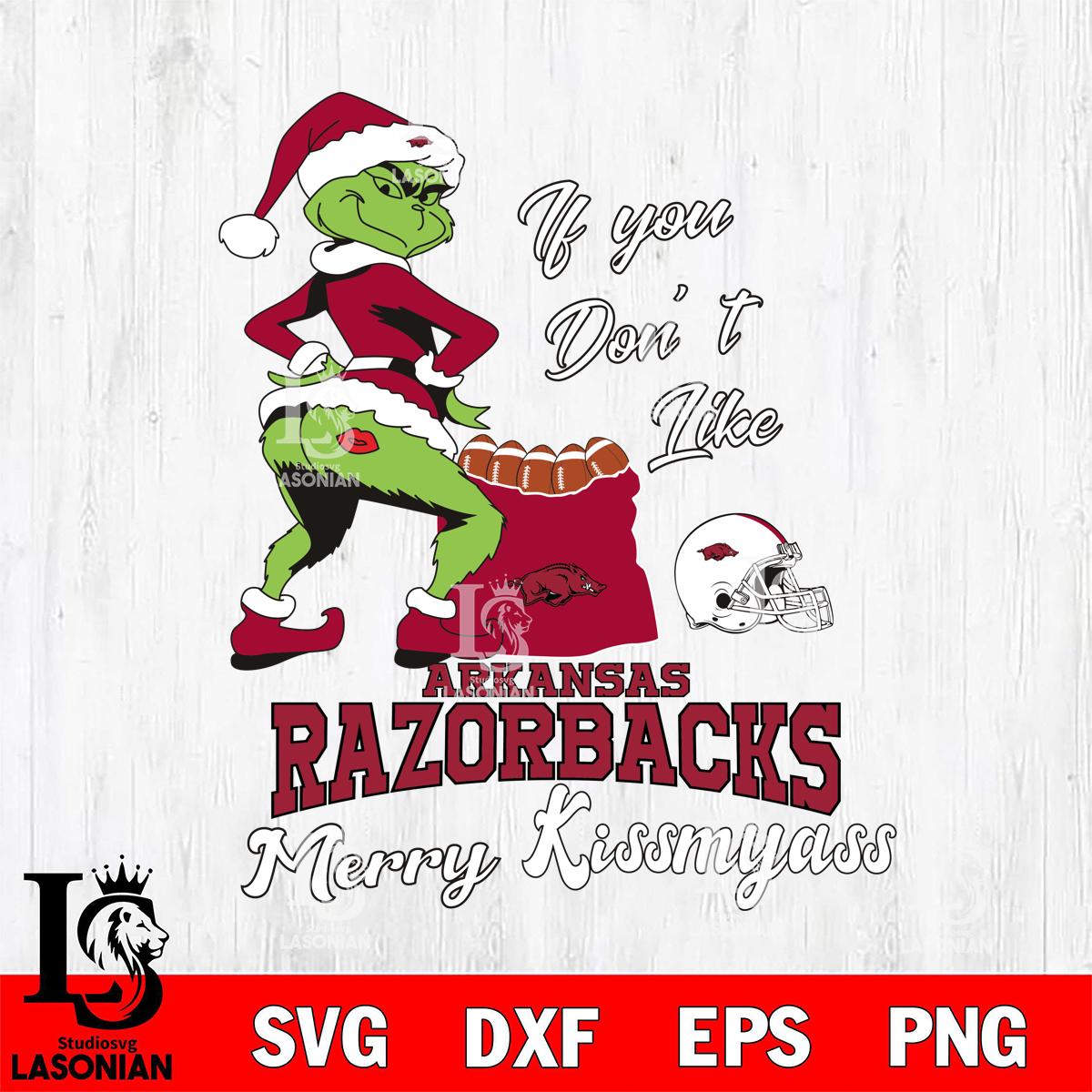 Arkansas Razorbacks Merry kissmyass grinch – lasoniansvg