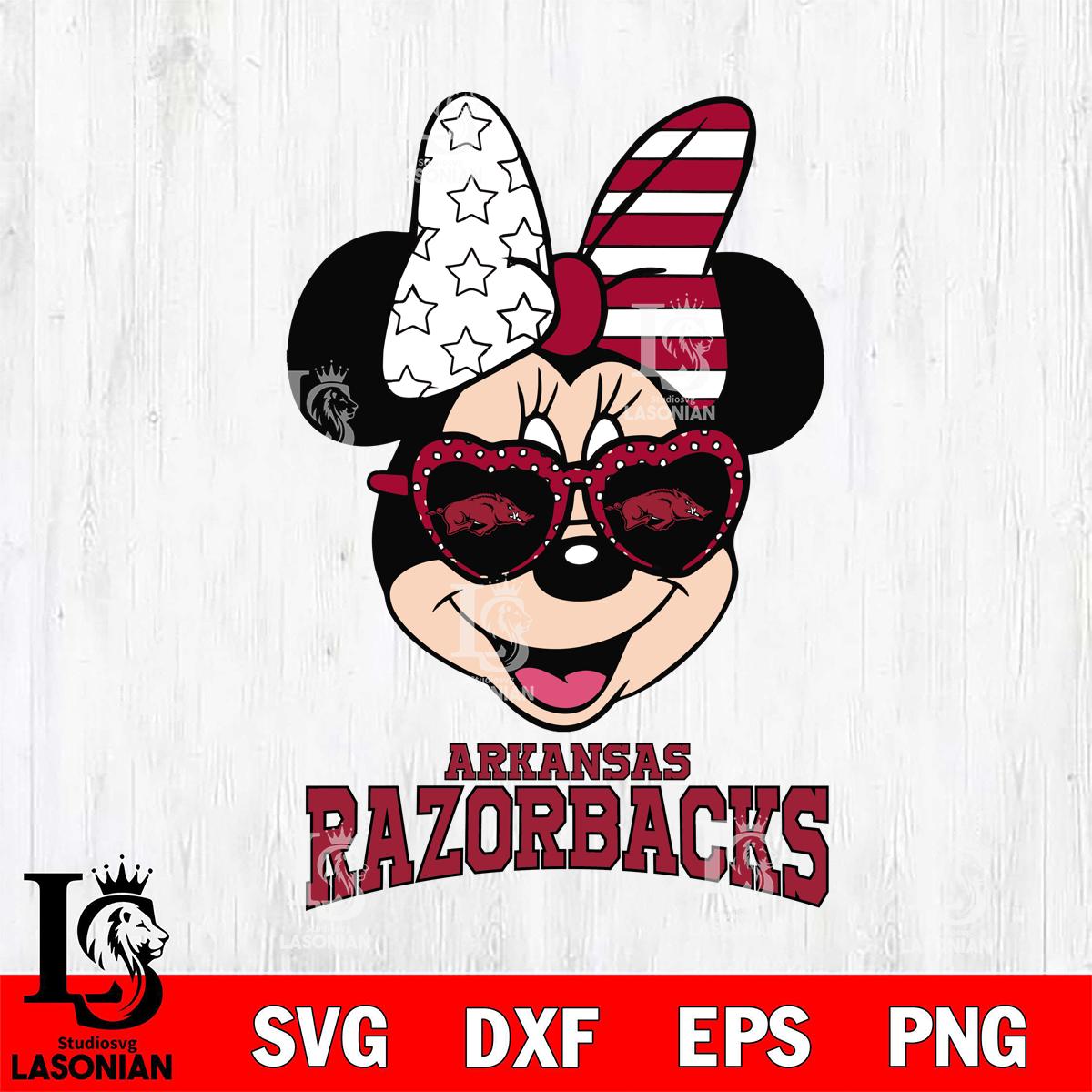 Arkansas Razorbacks Minnie Mouse Love 2 – lasoniansvg