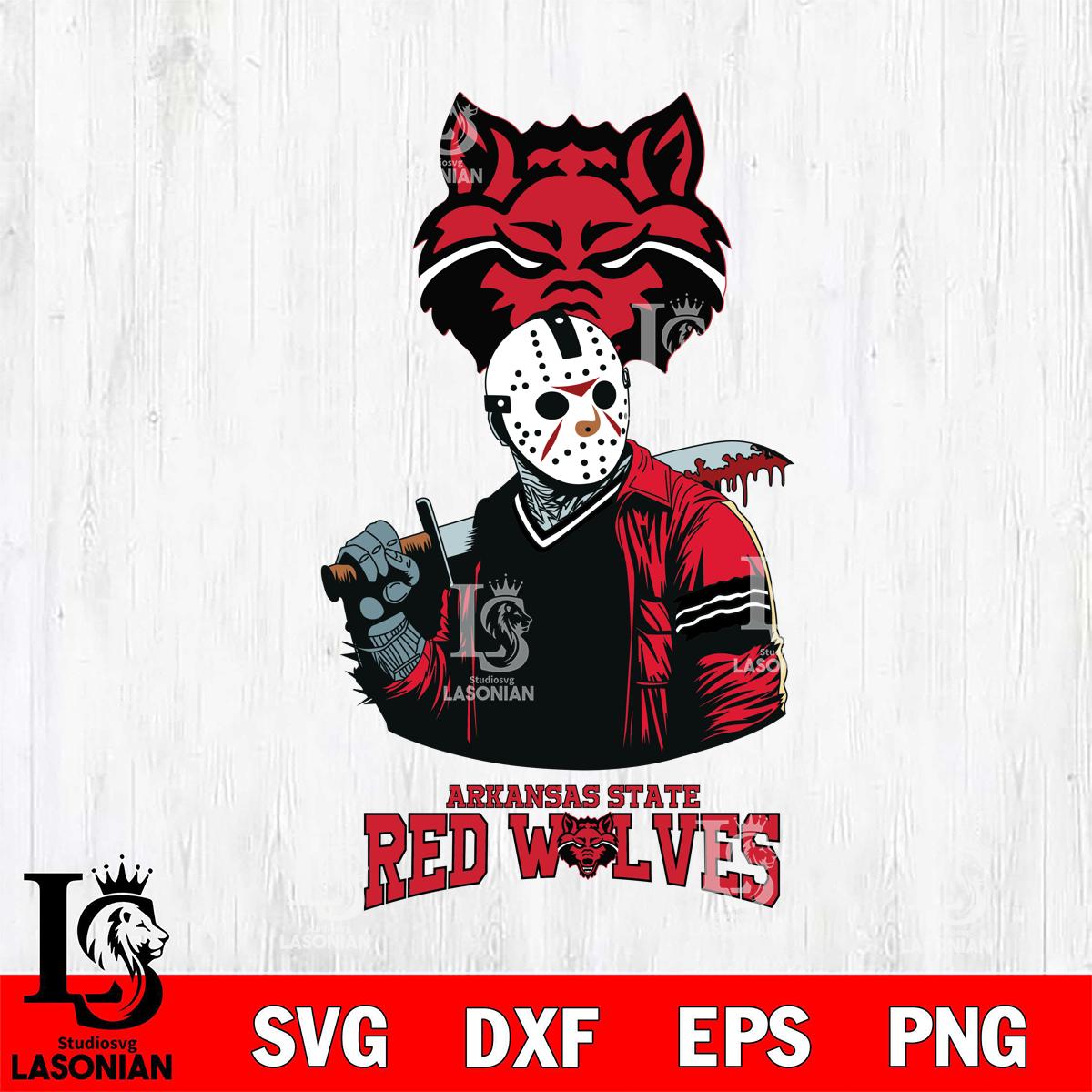 Arkansas State Red Wolves Jason Voorhees 10 – lasoniansvg