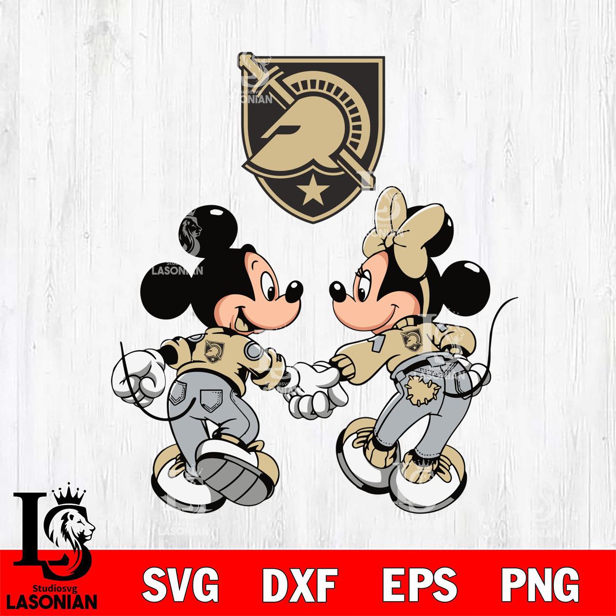 Army Black Knights Fan Minnie And Mickey Love – lasoniansvg