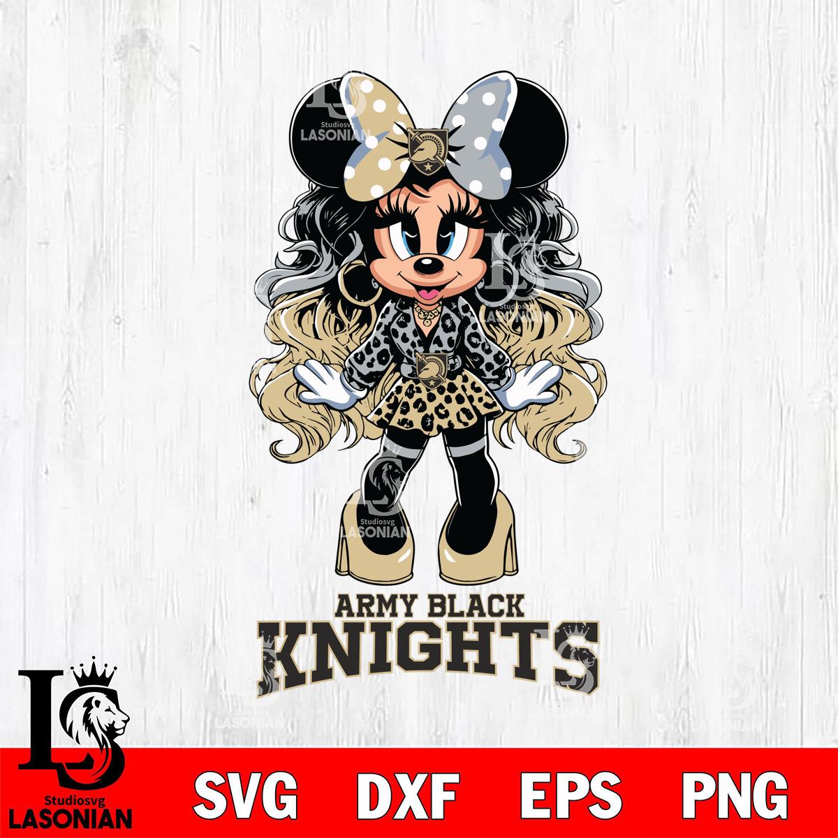 Army Black Knights Beauty Minnie Mouse – lasoniansvg