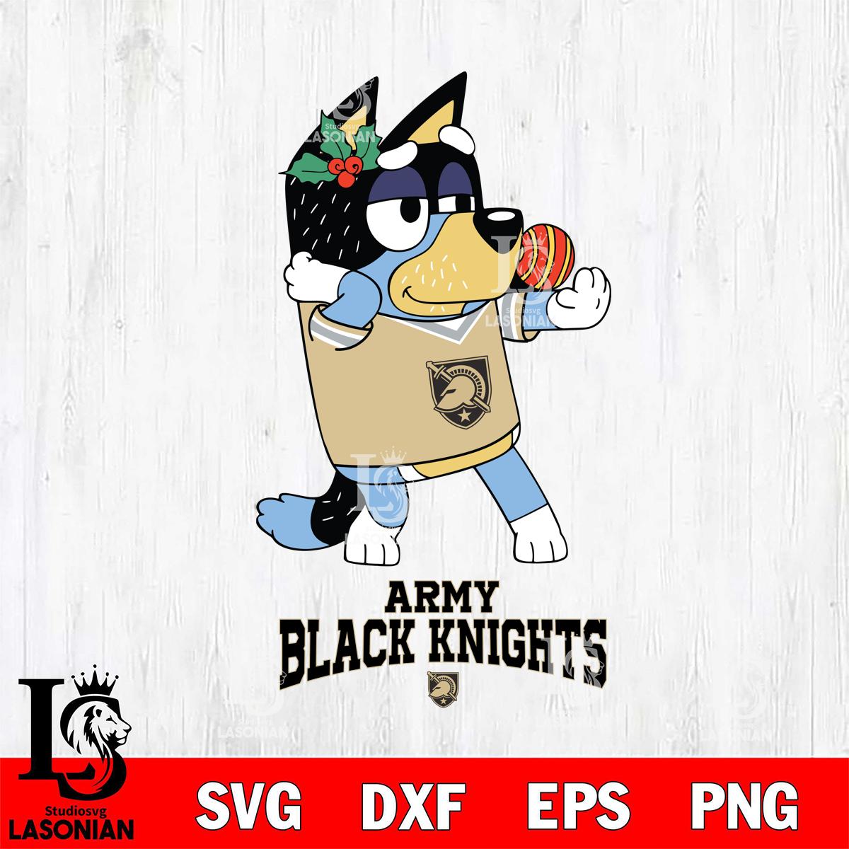 Army Black Knights Christmas Bluey Bandit Heeler – lasoniansvg