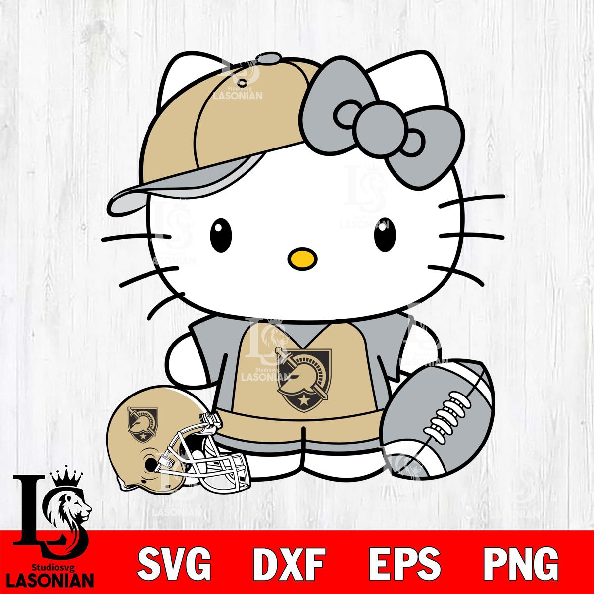 Army Black Knights Cute Hello Kitty Football 4 – lasoniansvg