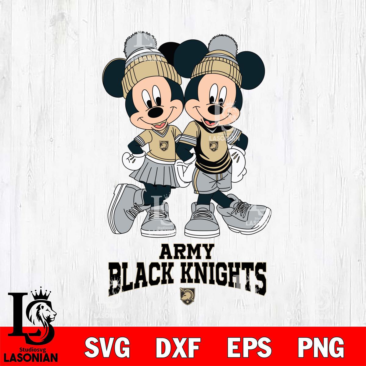 Army Black Knights Mickey And Minnie Mouse Football – lasoniansvg