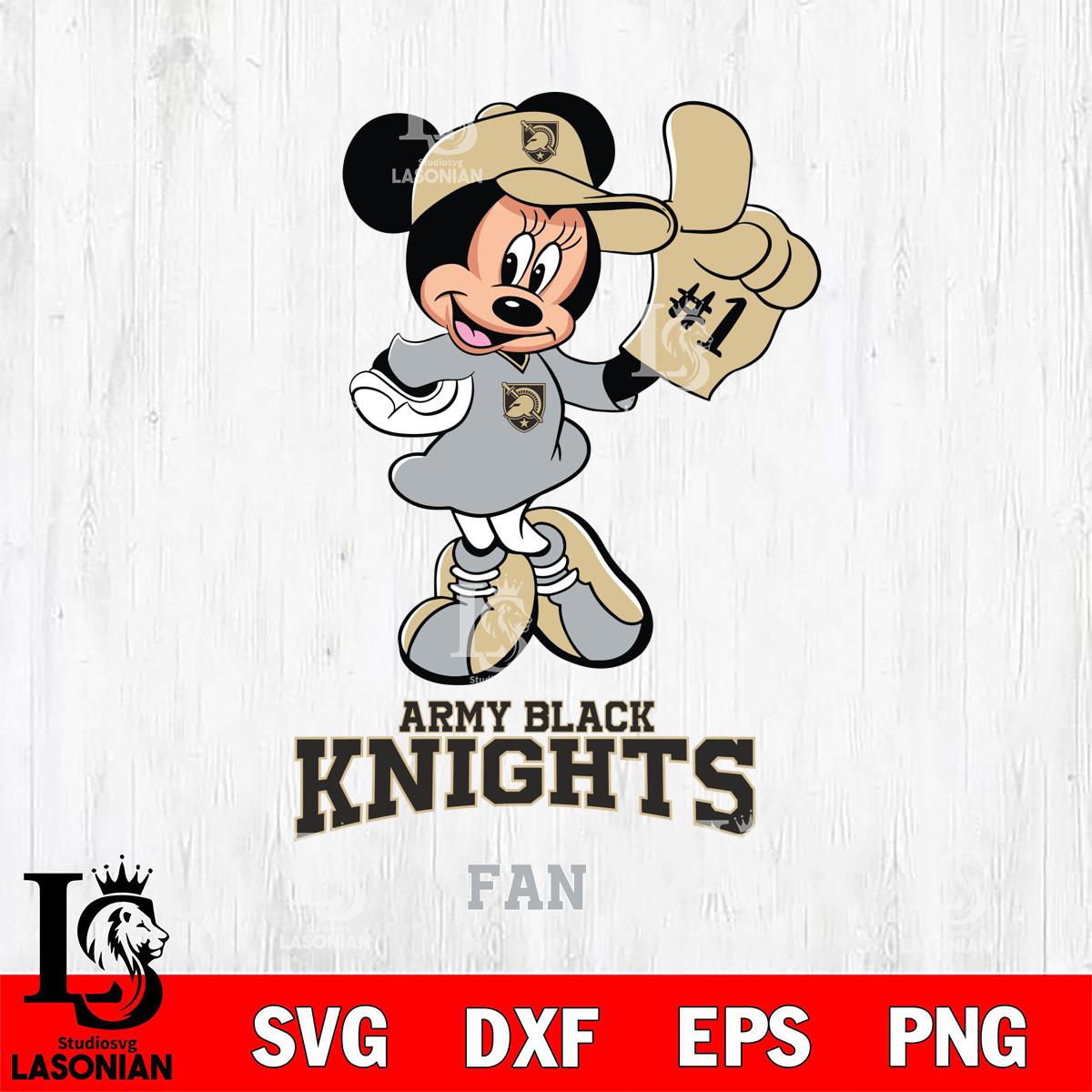 Army Black Knights #1 Fan Minnie Mouse – lasoniansvg