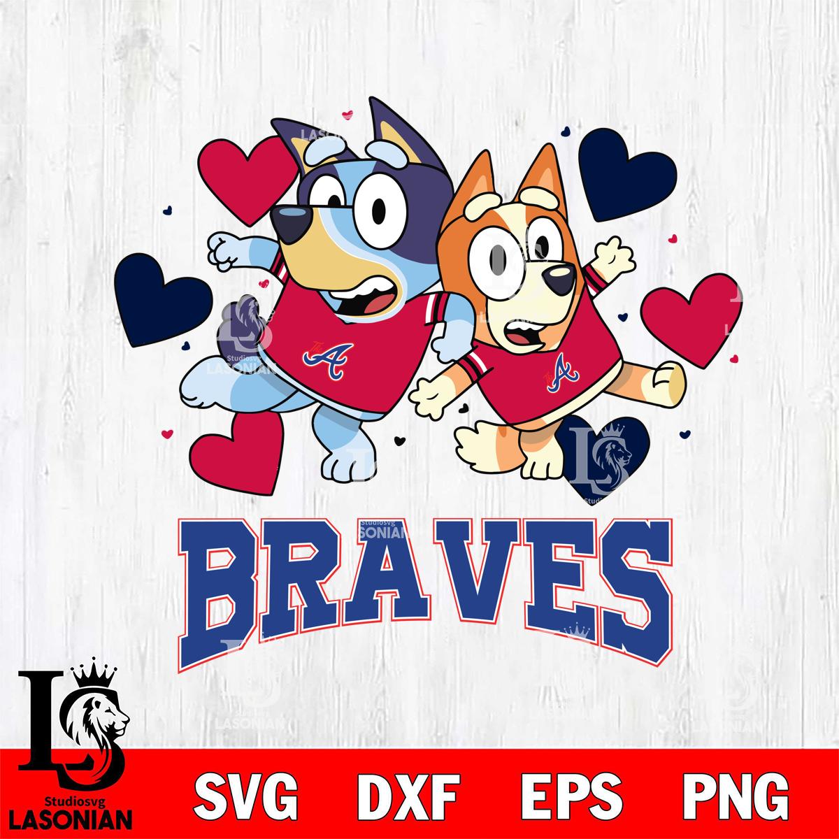 Atlanta Braves Bluey & Bingo 10 – lasoniansvg