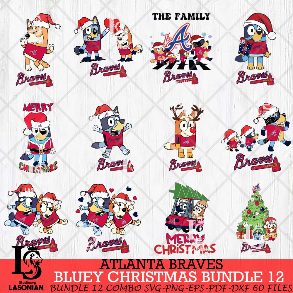 Atlanta Braves Bluey Happy Christmas Bundle 12 – lasoniansvg