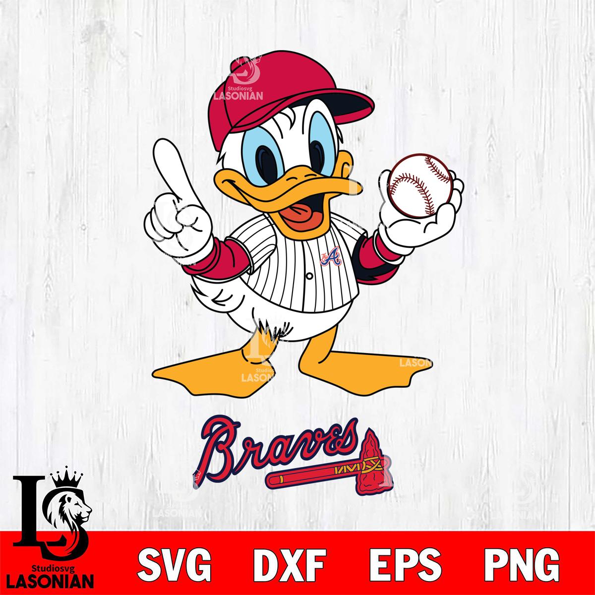 Atlanta Braves Donald Duck number one Baseball – lasoniansvg