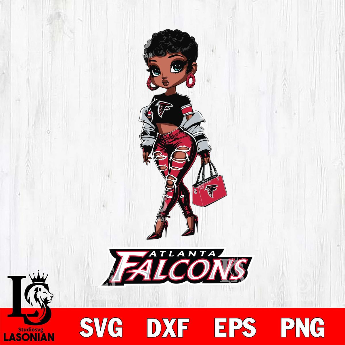 Atlanta Falcons Beautiful Black Fan Girl – lasoniansvg
