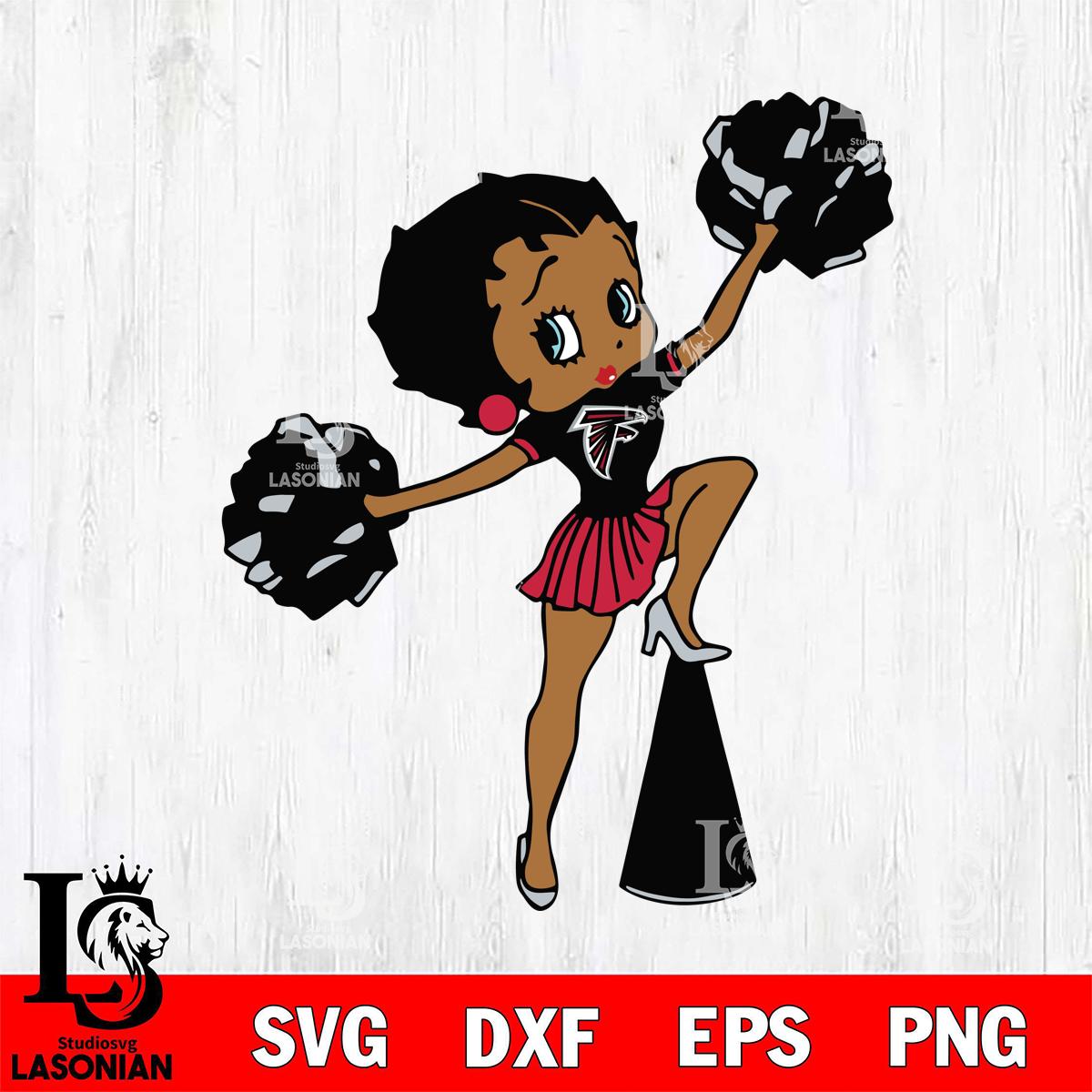 Atlanta Falcons Betty Boop Cheer Leader SVG – lasoniansvg