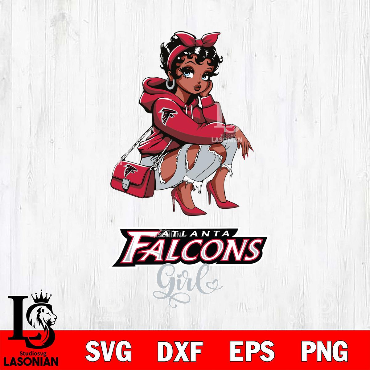 Atlanta Falcons Fashion Black Fan Girl Betty Boop – lasoniansvg