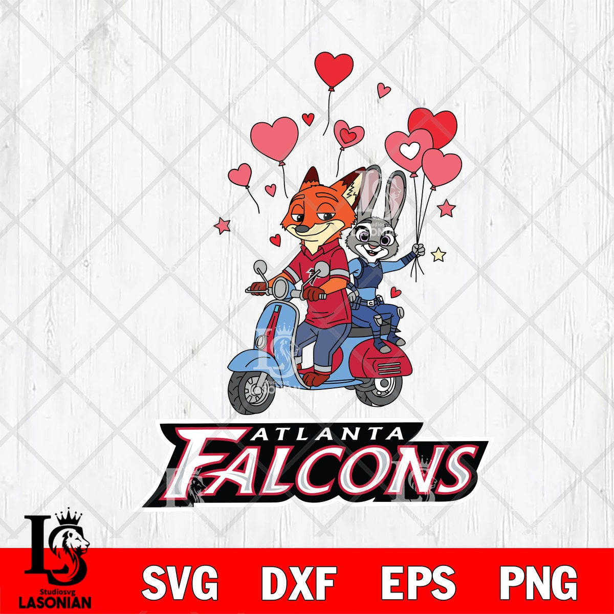 Atlanta Falcons Nick and Judy Valentine File Cut, NFL SVG DXF EPS PNG ...