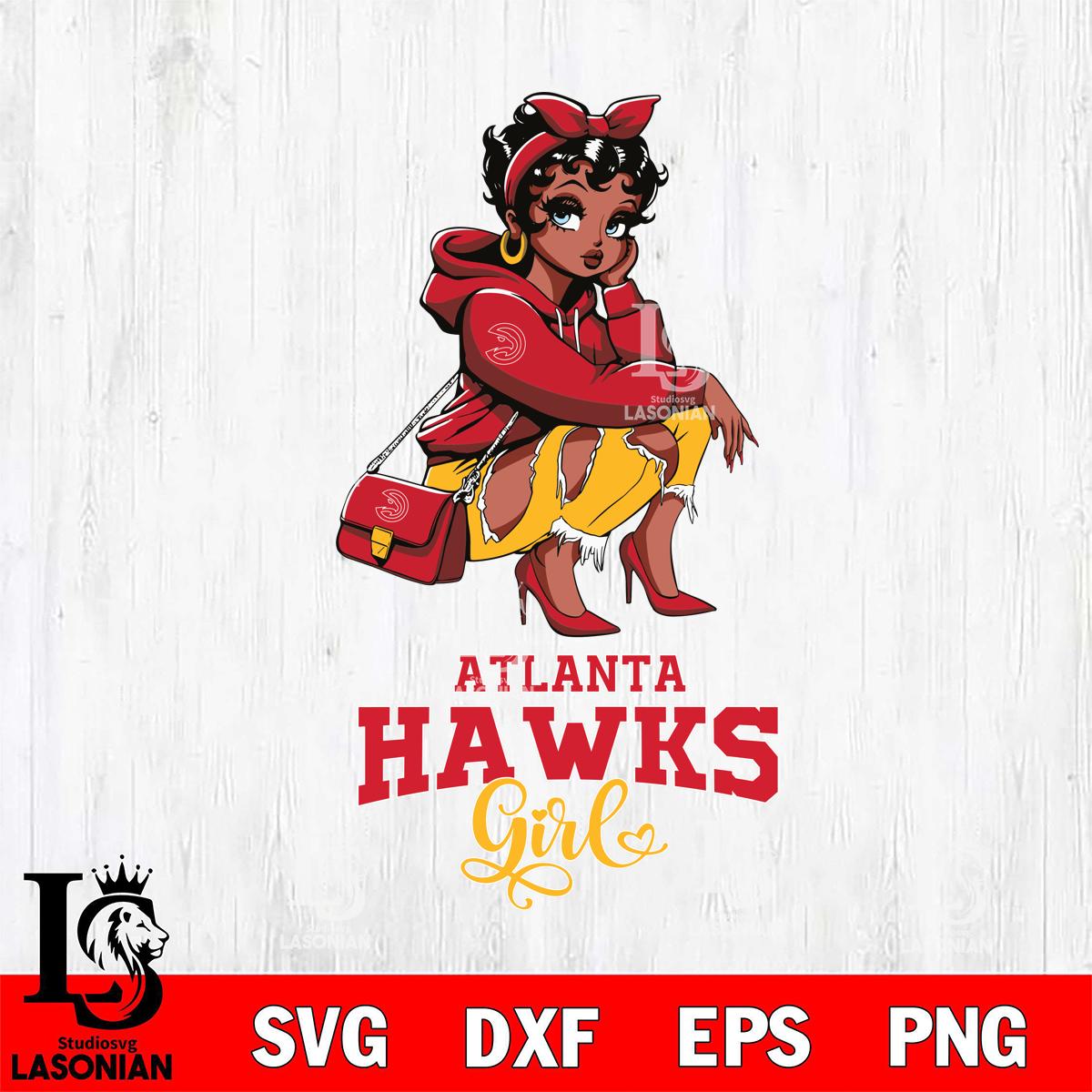 Atlanta Hawks Fashion Black Fan Girl Betty Boop – lasoniansvg