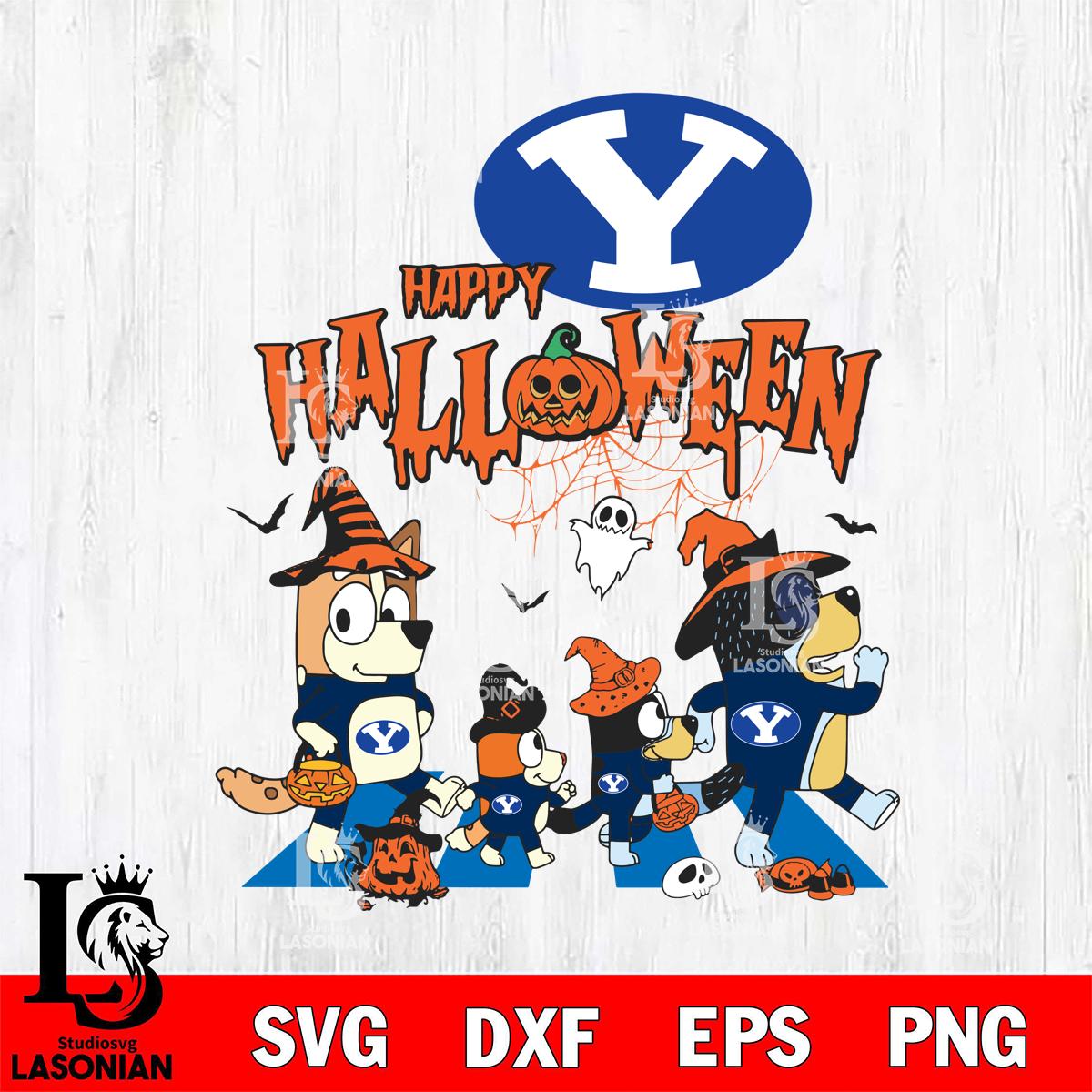BYU Cougars Bluey Halloween Family – lasoniansvg
