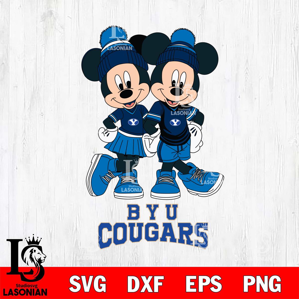 BYU Cougars Mickey And Minnie Mouse Football – lasoniansvg
