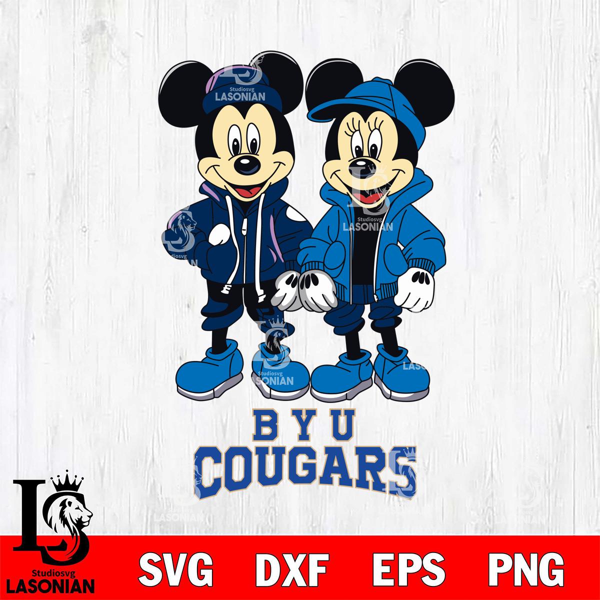 BYU Cougars Mickey Minnie Mouse Football – lasoniansvg