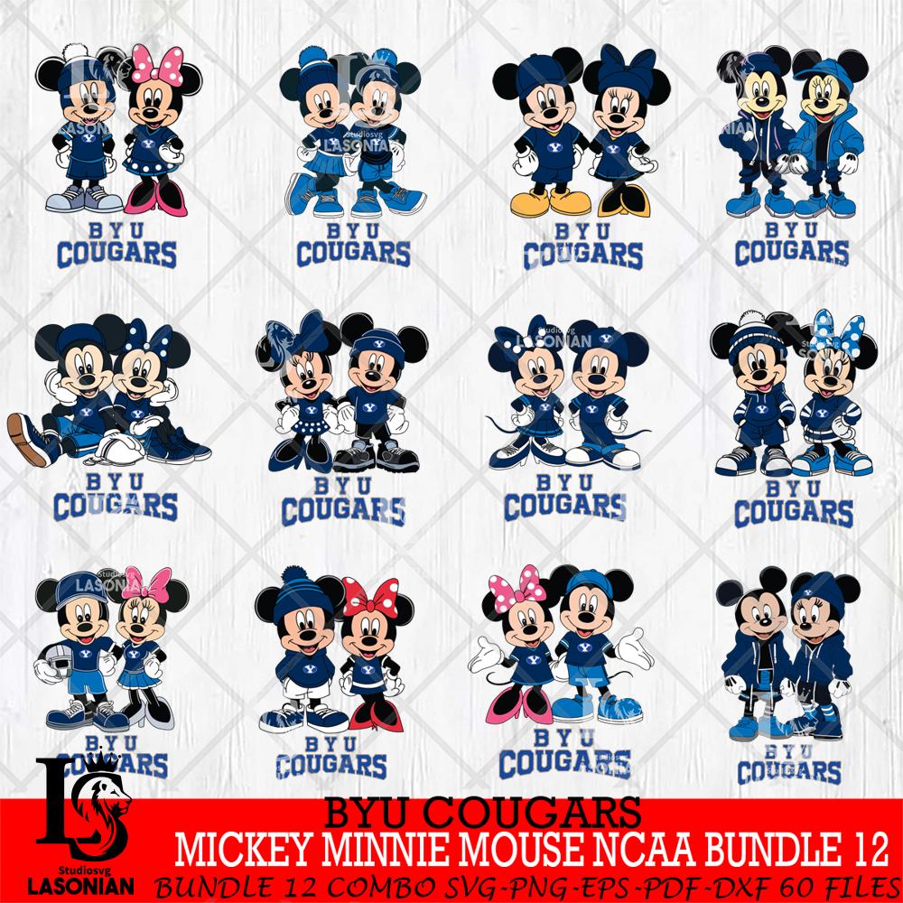 BYU Cougars Mickey Minnie Mouse NCAA Bundle 12 – lasoniansvg