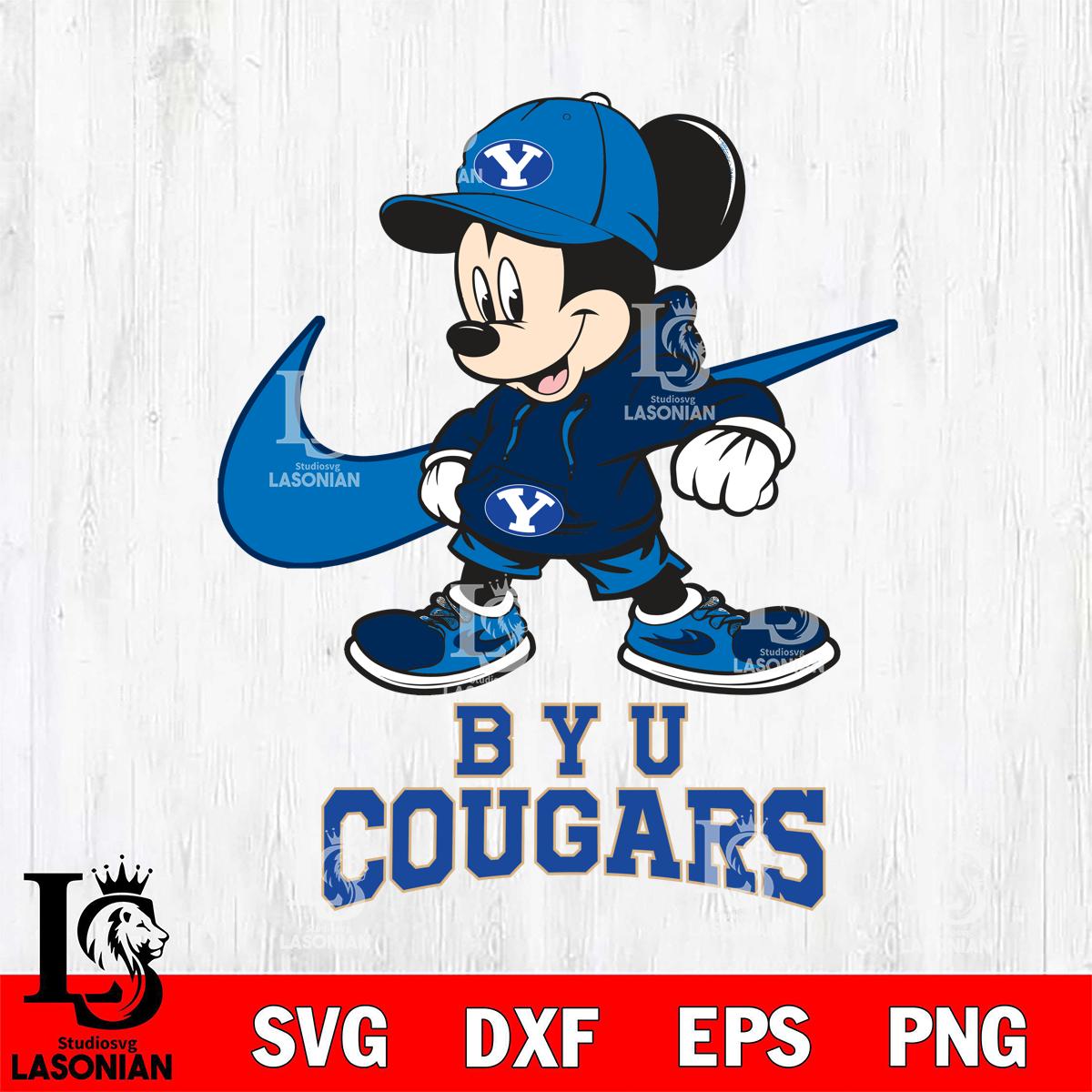 BYU Cougars Mickey Mouse NIKE – lasoniansvg