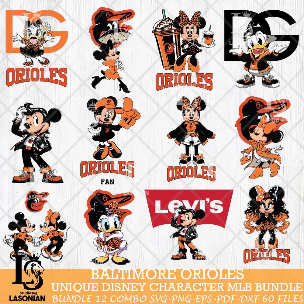 Baltimore Orioles Disney character MLB Bundle 12 – lasoniansvg
