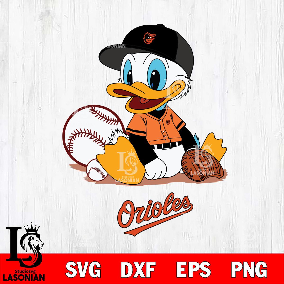 Baltimore Orioles Donald Duck Baseball Sport – lasoniansvg