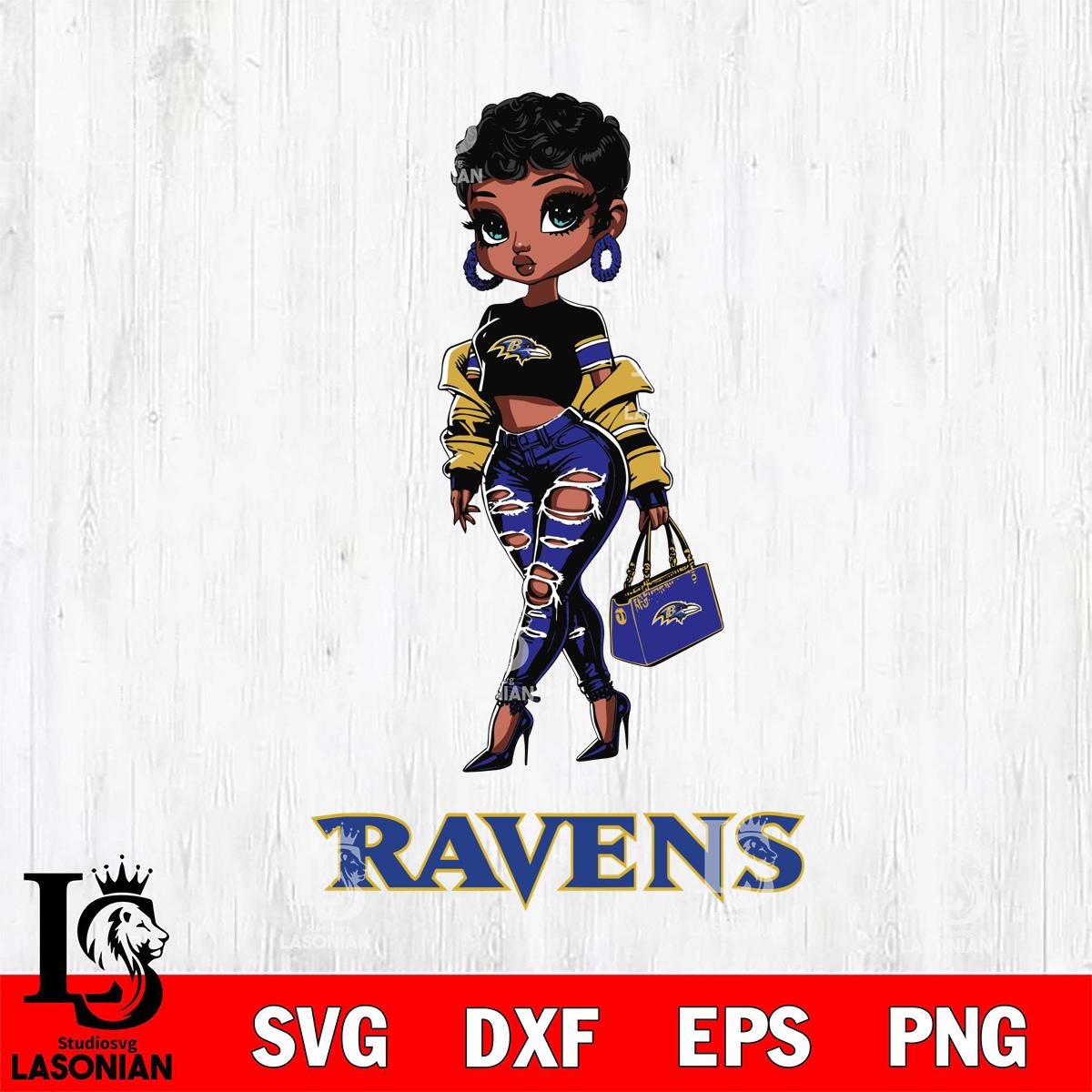 Baltimore Ravens Beautiful Black Fan Girl – lasoniansvg