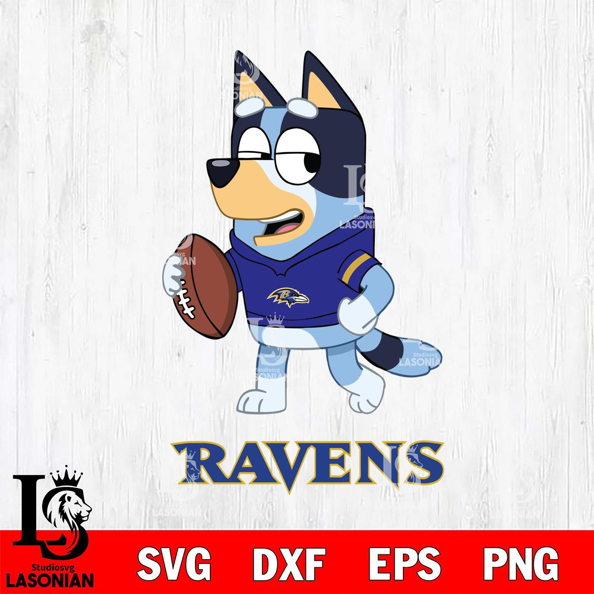 Baltimore Ravens Bluey Football Sport – lasoniansvg