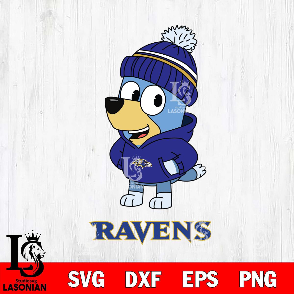 Baltimore Ravens Bluey Hoodie Sport – lasoniansvg