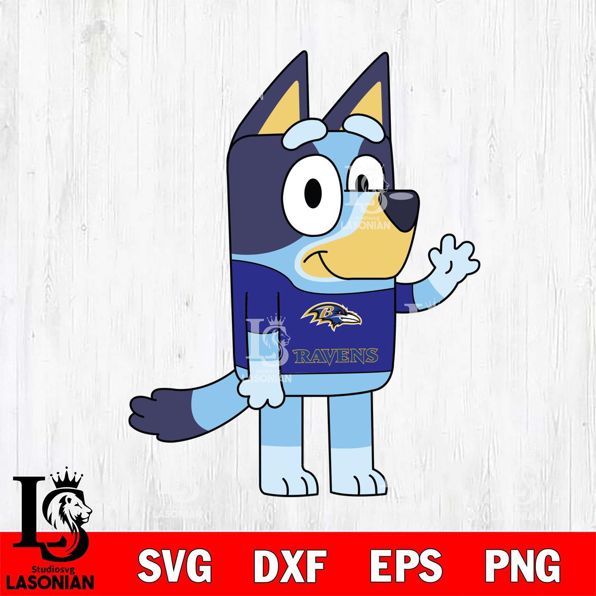 Baltimore Ravens Bluey NFL 4 – lasoniansvg