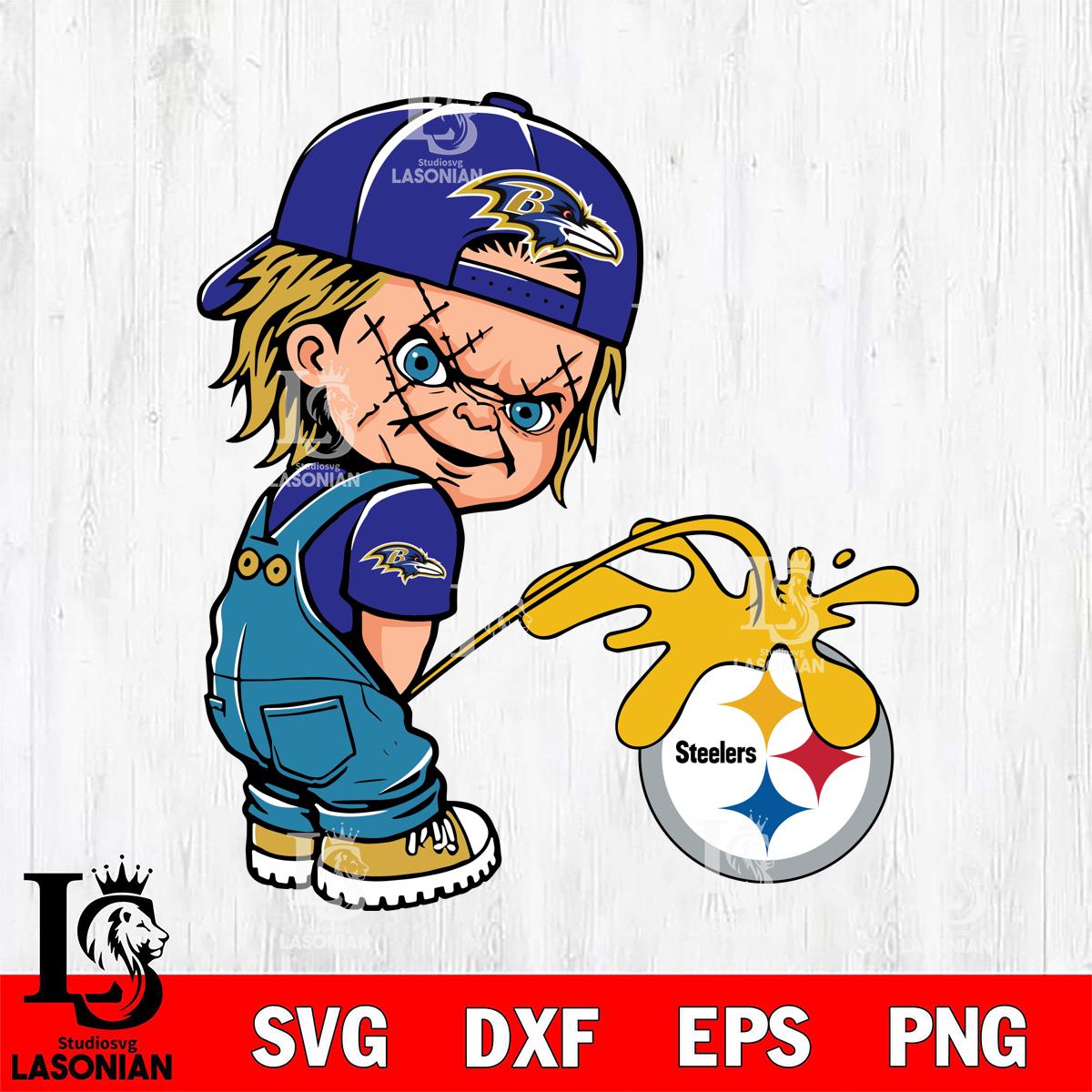 Dog Pooping On Pittsburgh Steelers Logo