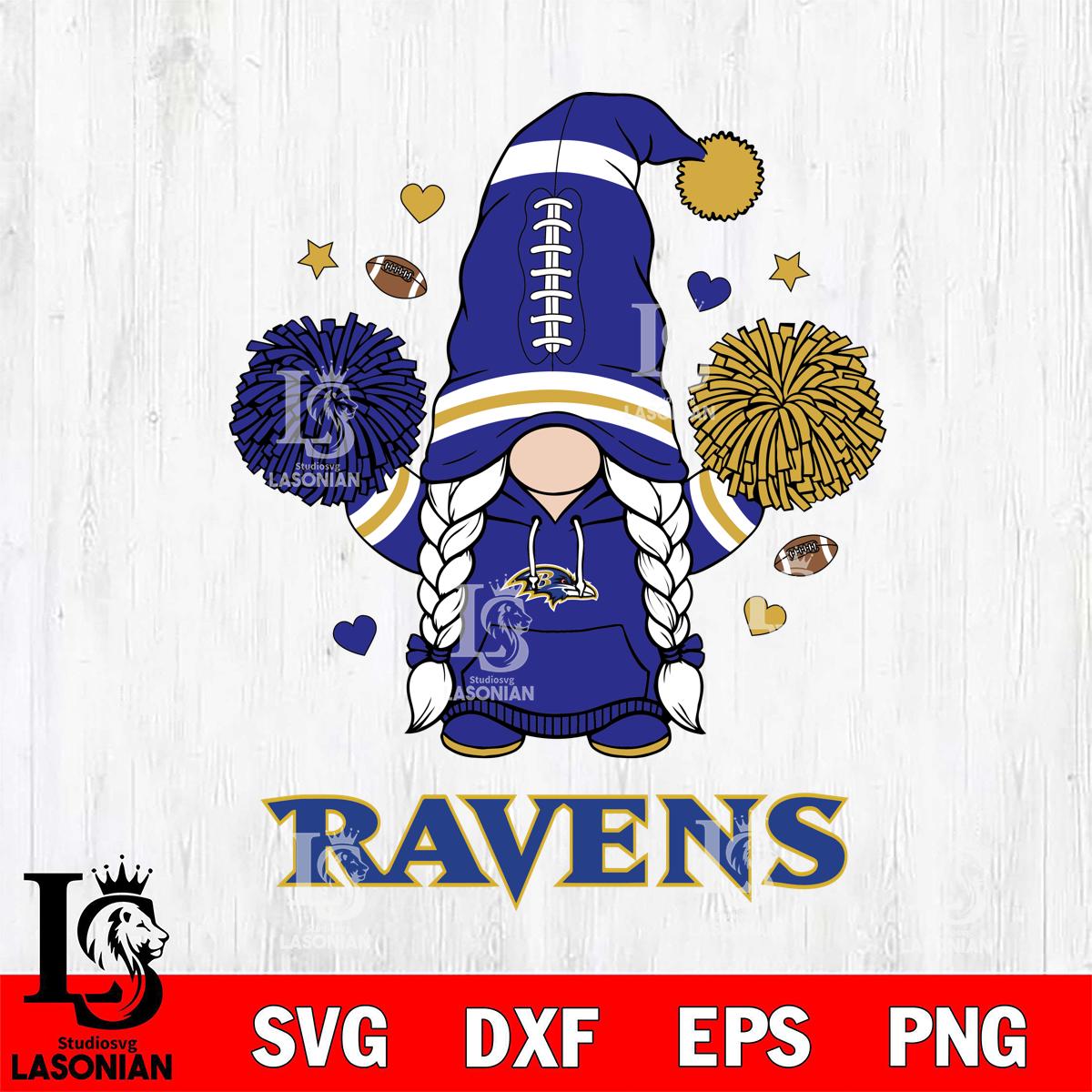 Baltimore Ravens Gnome cheerleader – lasoniansvg